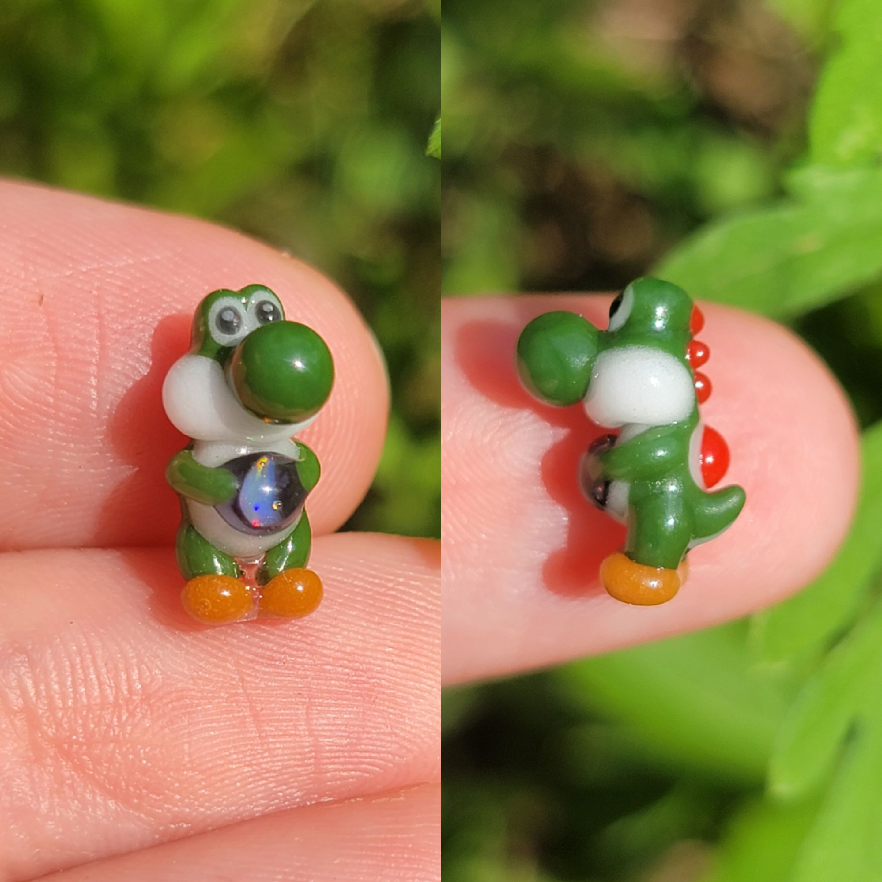 Yoshi holding an opal – DeMatteoArt